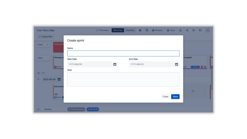 Sprint Explanation - Sprint Planning with User Story Map