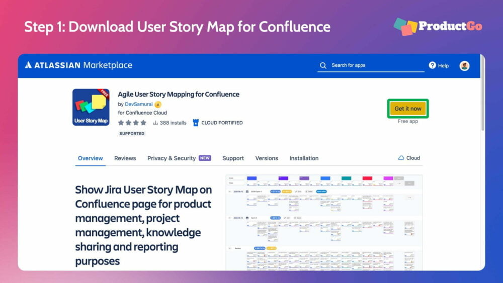 ProductGo Basics #6: How to use User Story Map for Confluence