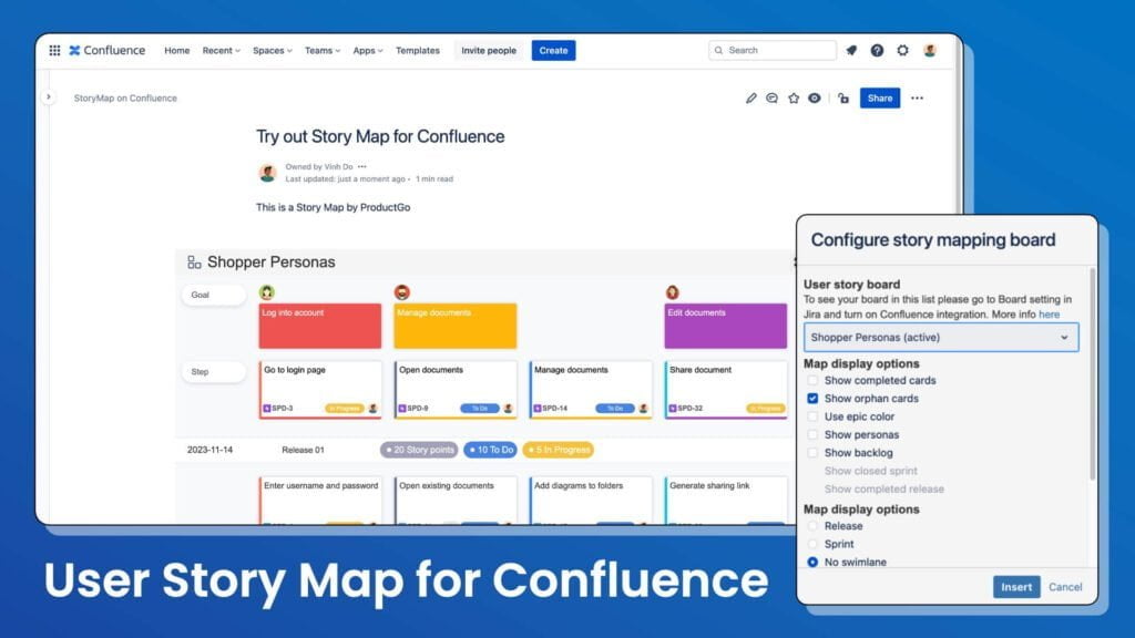 User Story Map for Confluence - ProductGo - Agile User Story Map for Jira