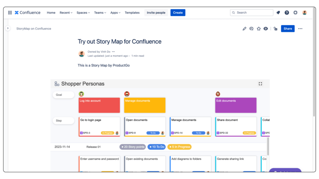 User Story Map for Confluence - ProductGo - Agile User Story Map for Jira